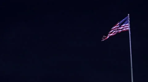 American Flag Night Stock Footage ~ Royalty Free Stock Videos | Pond5