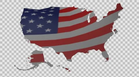 American Flag Over US Map | Stock Video | Pond5