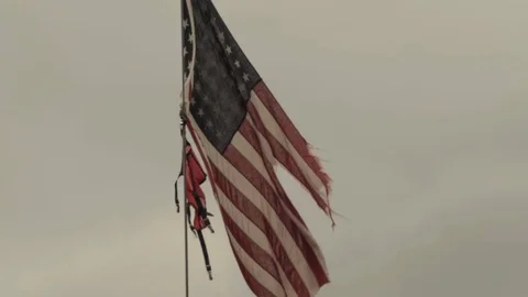 Ripped Flag Stock Footage ~ Royalty Free Stock Videos | Pond5