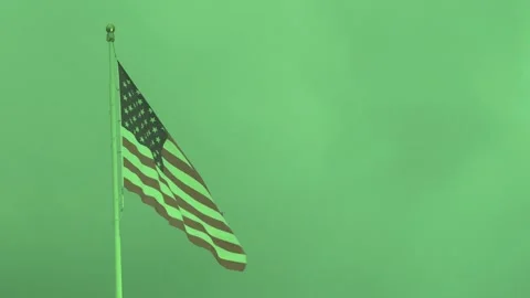 American flag viewed through night visio... | Stock Video | Pond5