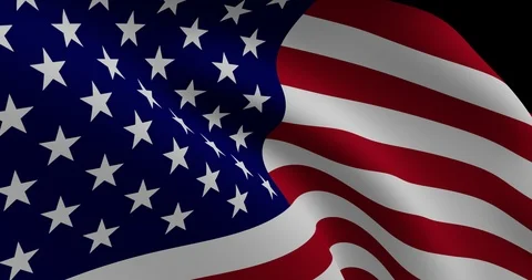 American Flag Waving Closeup Camera Shot... | Stock Video | Pond5