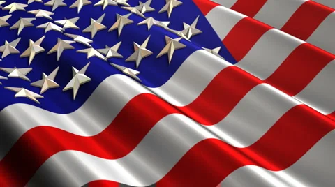American Flag Waving HD Loop | Stock Video | Pond5