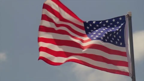 American Flag Waving Slow Motion. Indepe... | Stock Video | Pond5
