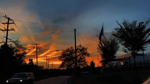 American Flag waving in wind in front of... | Stock Video | Pond5