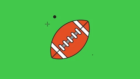 American Football ball animation on a gr... | Stock Video | Pond5
