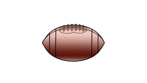 American Football Ball Spin Color 2D Ani... | Stock Video | Pond5