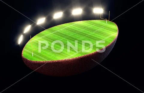 American Football Half Ball Stadium Concept ~ Clip Art #251528087