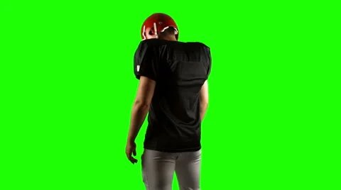 American football player on green screen | Stock Video | Pond5