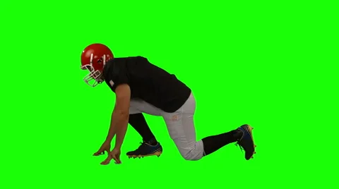 American football player on green screen | Stock Video | Pond5