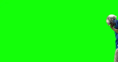 American football player on green screen | Stock Video | Pond5