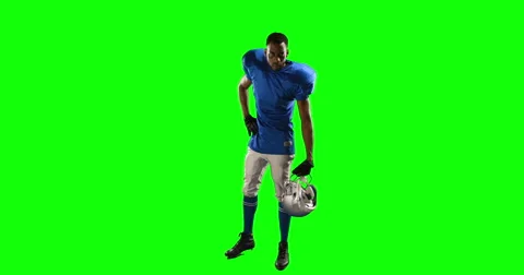 American football player on green screen | Stock Video | Pond5