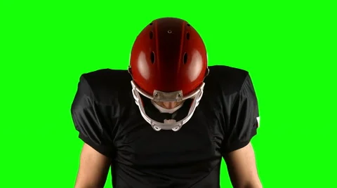 American football player on green screen | Stock Video | Pond5