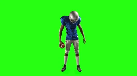 American football player on green screen | Stock Video | Pond5