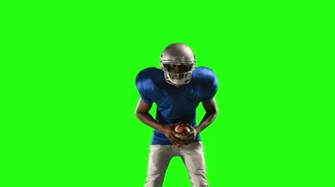 American football player on green screen | Stock Video | Pond5
