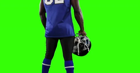 American football player on green screen... | Stock Video | Pond5