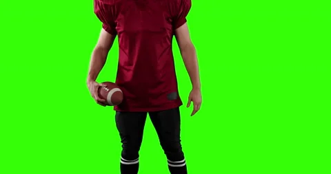 American football player on green screen... | Stock Video | Pond5