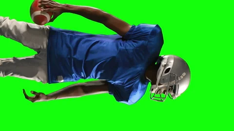 American football player on green screen | Stock Video | Pond5