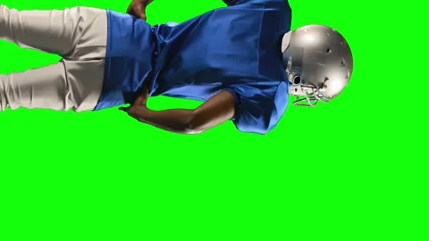 American football player on green screen | Stock Video | Pond5