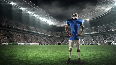 American football player waving at his f... | Stock Video | Pond5