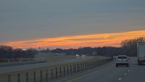 American interstate highway in traffic i... | Stock Video | Pond5