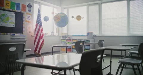 American Primary School: Interior of Mod... | Stock Video | Pond5