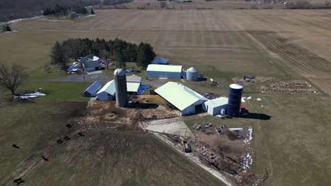 American rural landscape with Farmhouse,... | Stock Video | Pond5