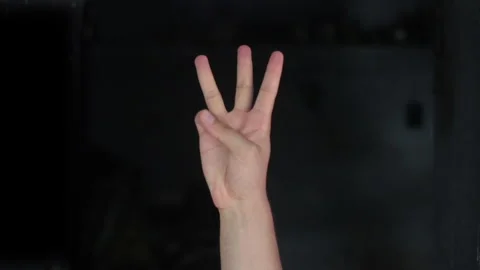 American Sign Language (ASL) single-hand... | Stock Video | Pond5