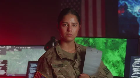 American Soldier Holding Clipboard In Co... | Stock Video | Pond5