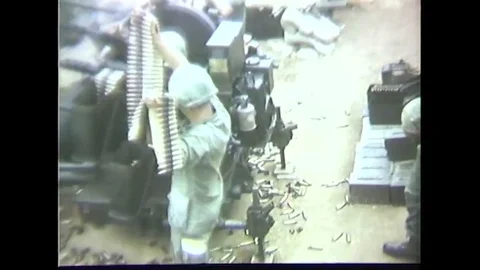 American soldiers loads ammunition in ar... | Stock Video | Pond5