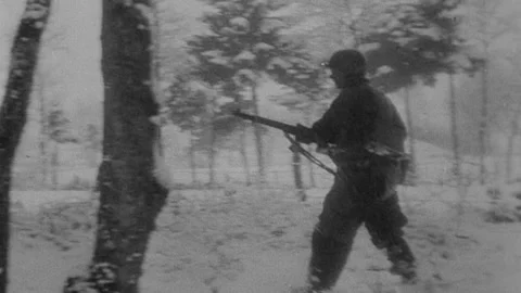 American Troops in Snow Covered Battlefi... | Stock Video | Pond5