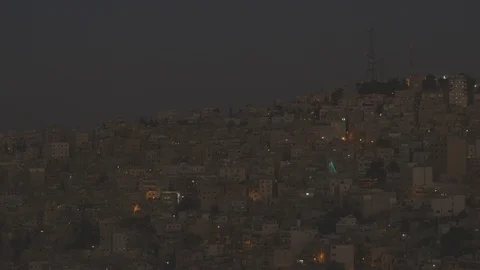 Amman Jordan view of city skyline night ... | Stock Video | Pond5
