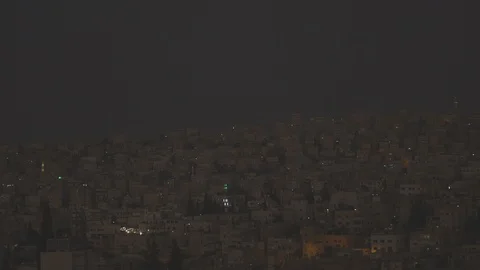 Amman Jordan view of city skyline night ... | Stock Video | Pond5