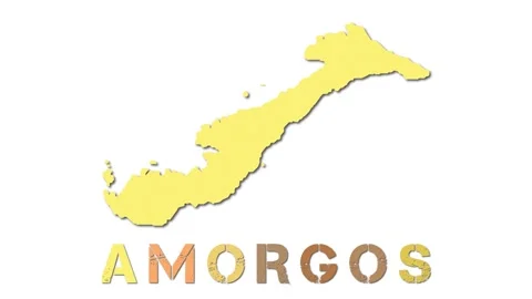 Amorgos map with paper regions. Animated... | Stock Video | Pond5
