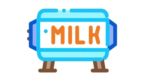 Milk Factory Icon Stock Footage ~ Royalty Free Stock Videos | Pond5