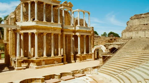 Amphitheatre of Merida, Merida, Extremad... | Stock Video | Pond5