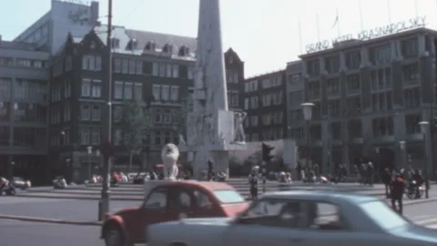 Amsterdam - 1977: 70s street scene of tr... | Stock Video | Pond5