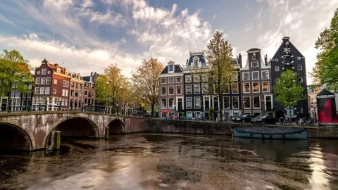 Amsterdam Netherlands time lapse 4K, cit... | Stock Video | Pond5