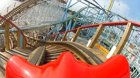 Amusement Park Excitement. A Fairground ... | Stock Video | Pond5