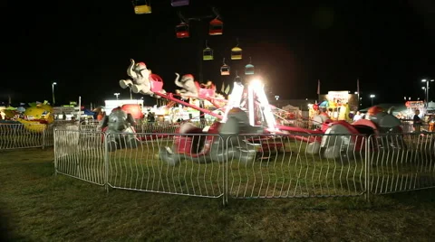 Amusement Park Fair Carnival Rides | Stock Video | Pond5
