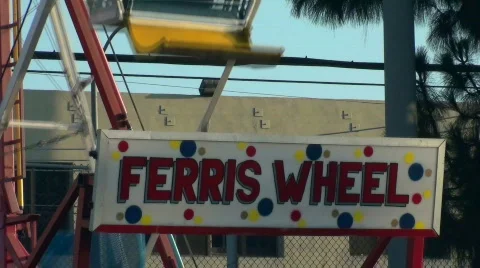 Amusement park Ferris wheel sign - HD | Stock Video | Pond5