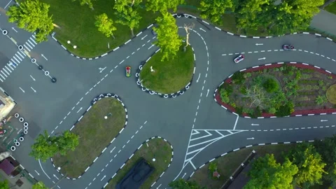 Amusement Park: a race track for small c... | Stock Video | Pond5