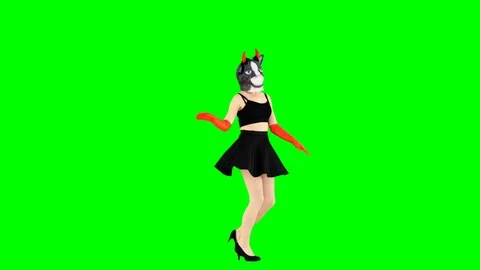 Amusing Dancing Devil Green Screen | Stock Video | Pond5