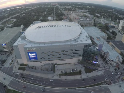 Amway Center Aerial Overview | Stock Video | Pond5