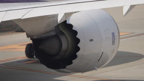 ANA Boeing 787 Jet Engine Exhaust Close ... | Stock Video | Pond5
