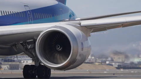 ANA Boeing 787 Taxiing for Takeoff, Roll... | Stock Video | Pond5