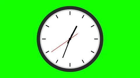 analog and digital clock animation on 7 ... | Stock Video | Pond5