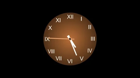 Analog clock counting down simple minima... | Stock Video | Pond5