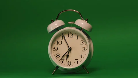 analog clock goes on a green screen, tim... | Stock Video | Pond5