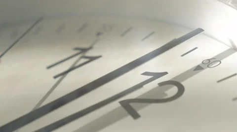 Analog clock needles slow moving and sho... | Stock Video | Pond5