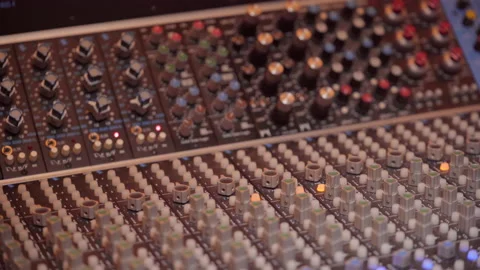 Analog Console With VU Meters Inside The... | Stock Video | Pond5